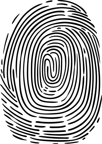 Cartoon Fingerprint Thief Royalty Free Vector Image