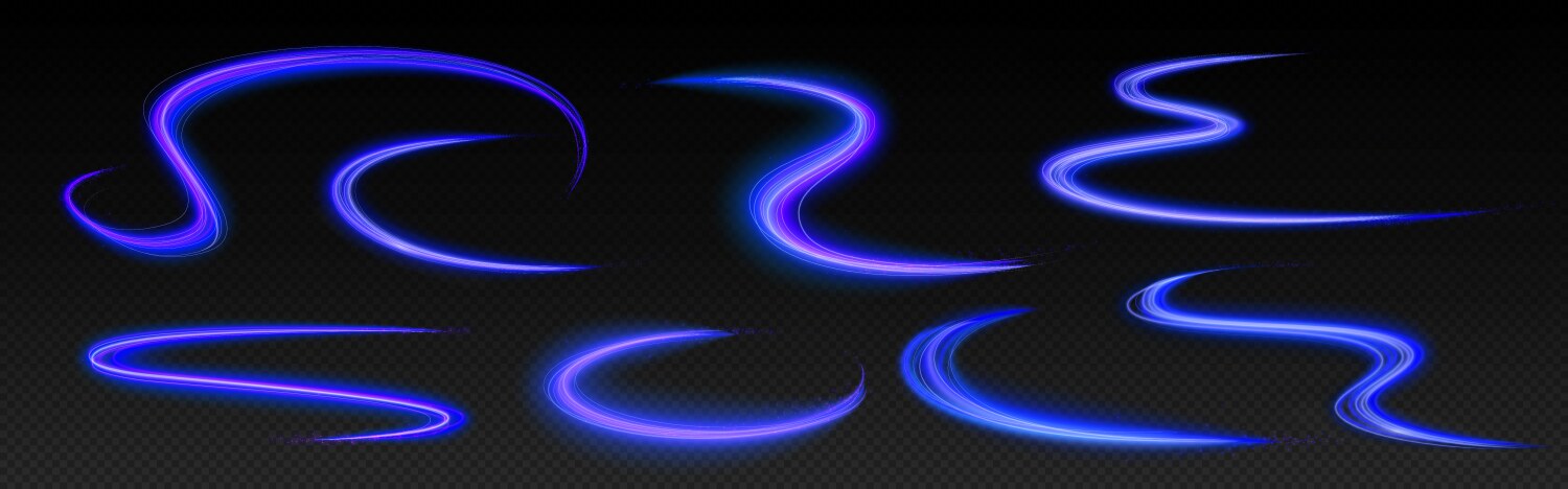 Blue light flash lines Royalty Free Vector Image