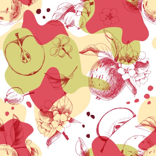 Seamless pattern with high detail sweets Vector Image