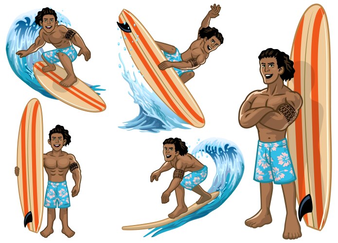 Surfer Cartoon Vector Images (over 9,200)