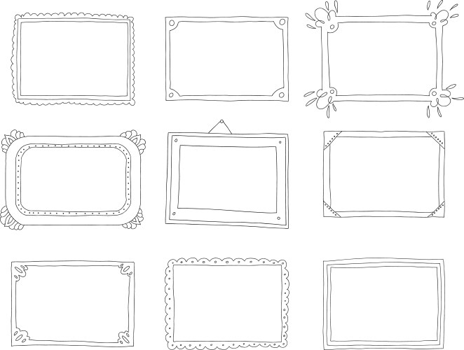 Template photo frames Royalty Free Vector Image