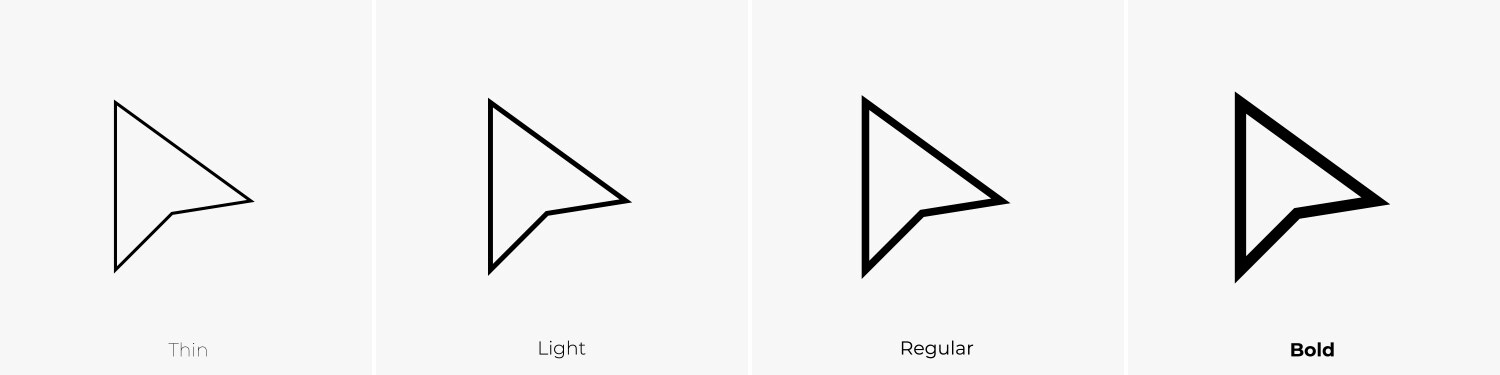 Densitometer icon thin light regular and bold Vector Image