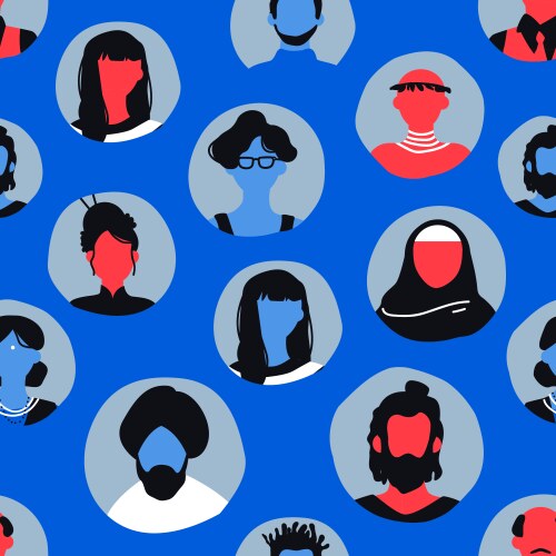 People talking seamless pattern background Vector Image