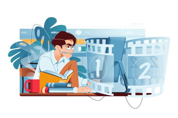 Programmer at work Royalty Free Vector Image - VectorStock