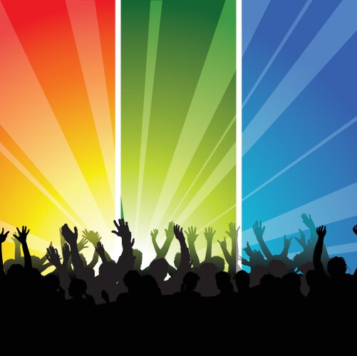 Crowd at a concert Royalty Free Vector Image - VectorStock