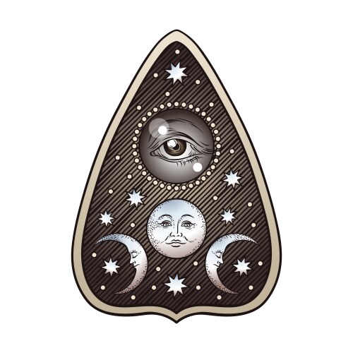Ouija board mystifying oracle planchette Vector Image