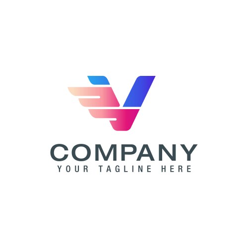 Letter V with Wings Logo Vector Images (over 840)