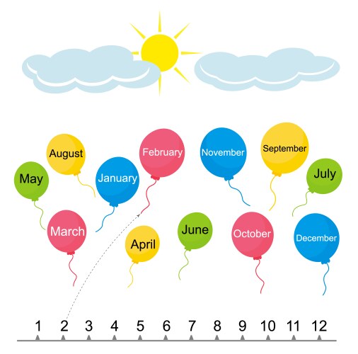 Month Name Vector Images (over 1,300)