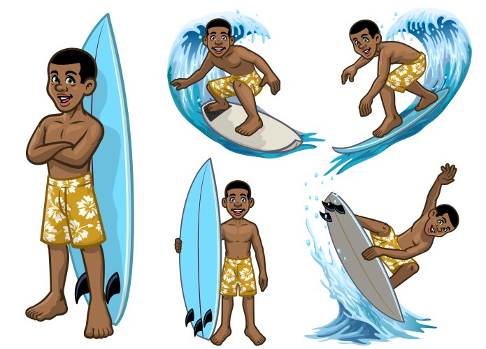Surfer Cartoon Vector Images (over 9,200)