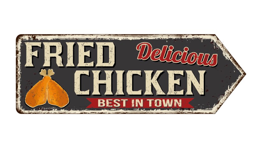 Fried chicken Royalty Free Vector Image - VectorStock