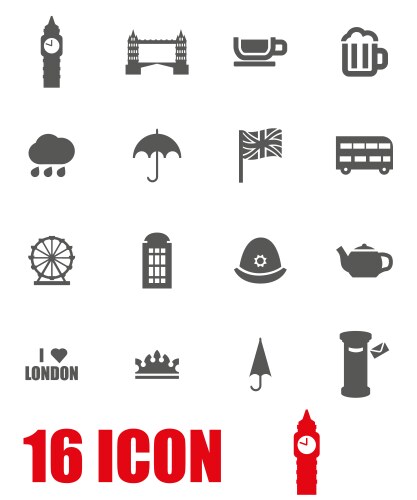 Black icon set Royalty Free Vector Image - VectorStock