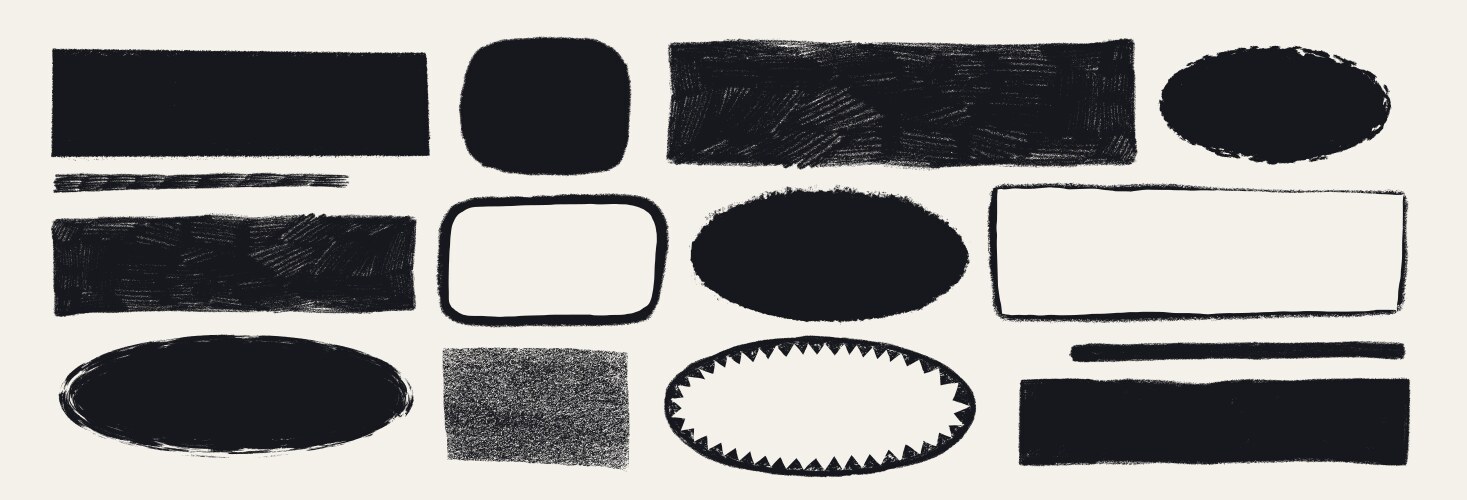 Paper rectangle with rough edge torn shapes Vector Image