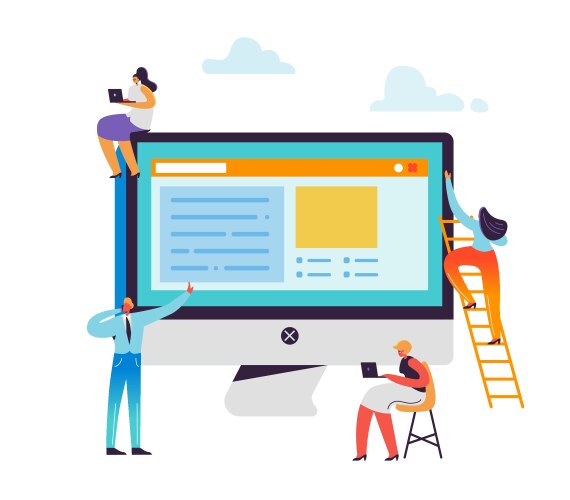 Website template modern flat design web page Vector Image