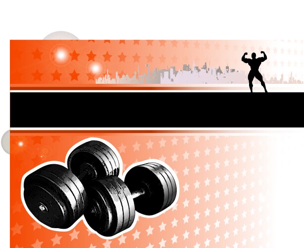 Gym poster background Royalty Free Vector Image
