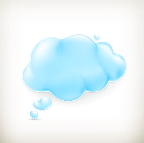 Bubble cloud icon on white background for design Vector Image
