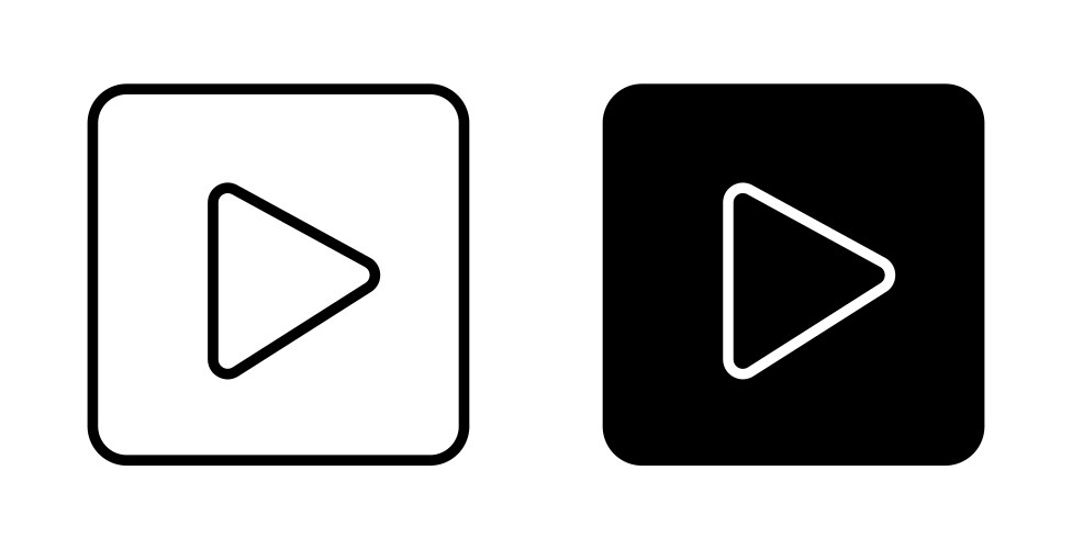 Play icon set Royalty Free Vector Image - VectorStock