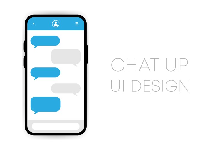 Imessage interface texting mockup telegram Vector Image