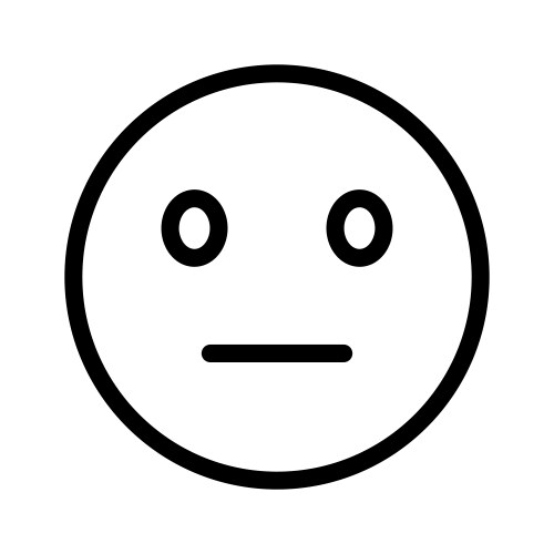 Expressionless Emoticon Face Vector Images (over 150)