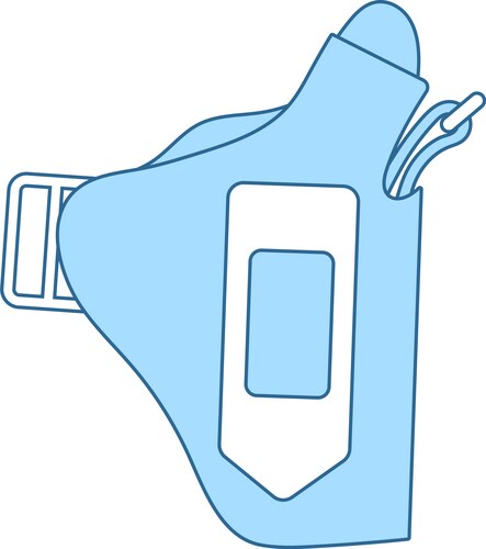 Police holster gun icon Royalty Free Vector Image