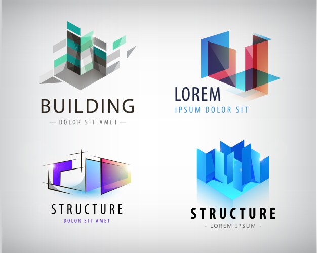 Logo and graphic design base on box structure Vector Image