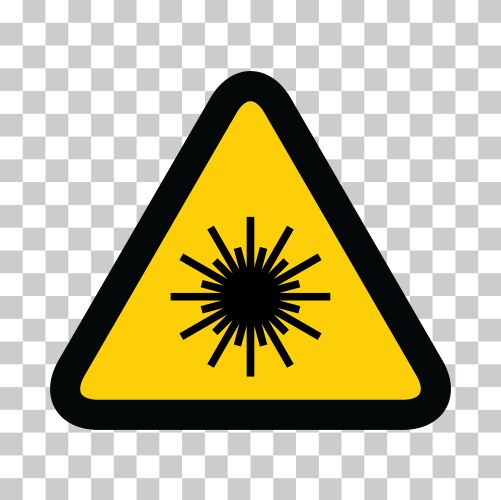 Laser radiation danger label icon safety Vector Image