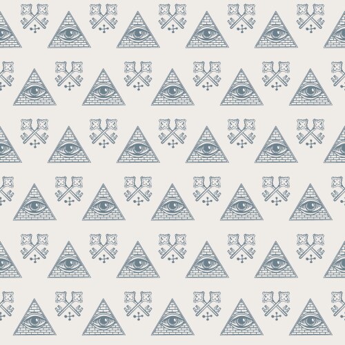 All-seeing eye of god inside triangle pyramid Vector Image