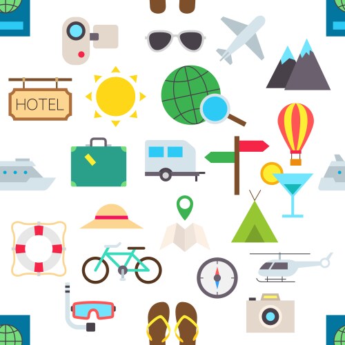 Travel and accommodation stickers Royalty Free Vector Image