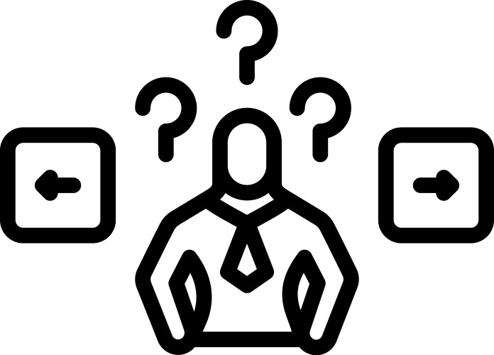 Decision making Royalty Free Vector Image - VectorStock