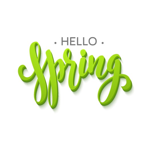 Hand drawn lettering hello summer Royalty Free Vector Image