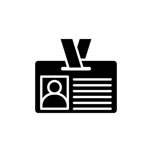 Id badge icon set event security pass symbol Vector Image