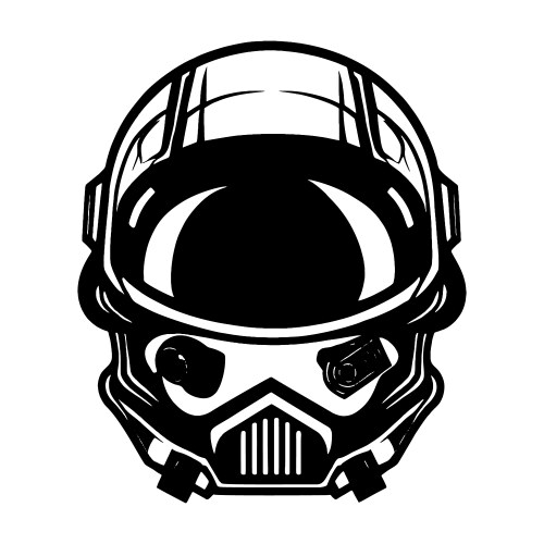 Space suit helmet isolated on white background Vector Image