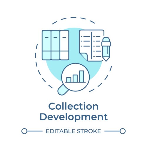 Book returning soft blue concept icon Royalty Free Vector