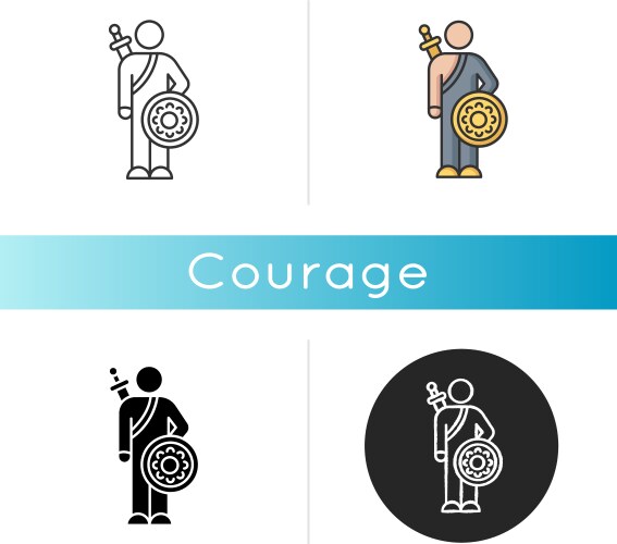 Courage concept icon Royalty Free Vector Image