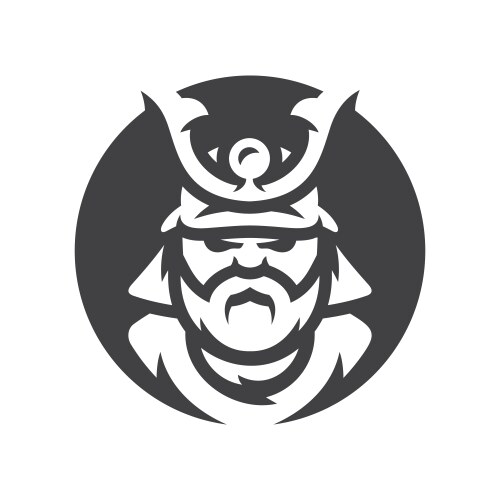 Samurai abstract sign Royalty Free Vector Image