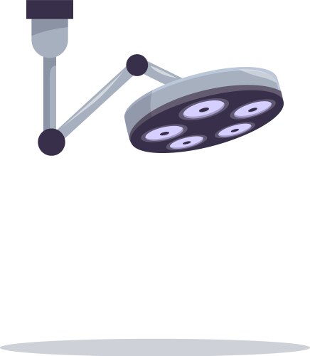 Surgical lamp standing in operating room Vector Image