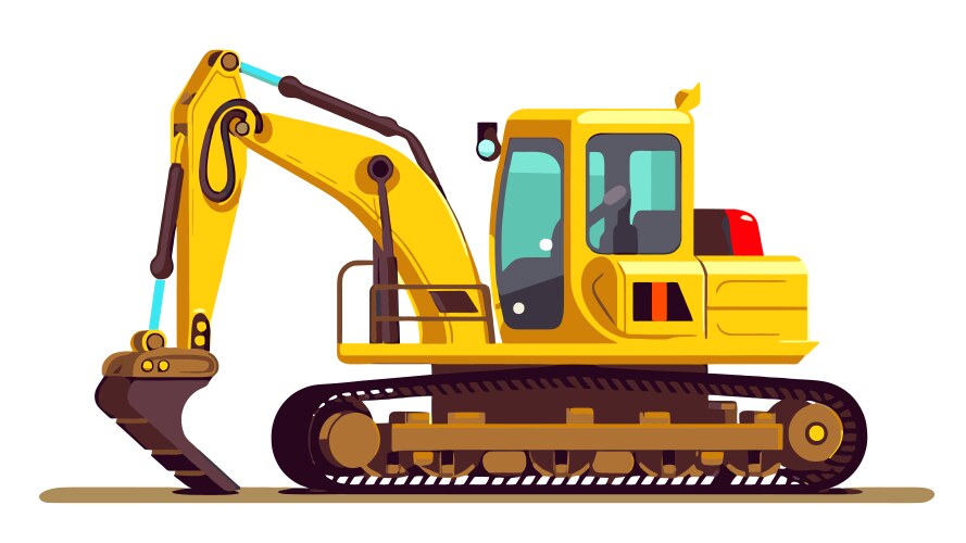 Excavator Royalty Free Vector Image - VectorStock