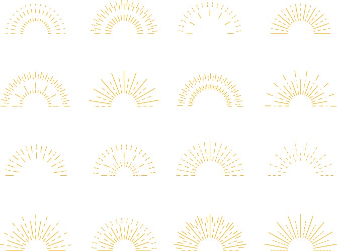 Abstract sun burst rays with border and frames Vector Image