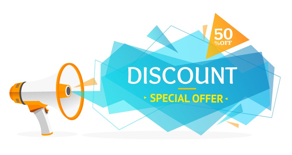 Line discount banner Royalty Free Vector Image