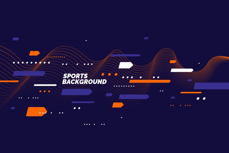 Modern colored poster for sports Royalty Free Vector Image