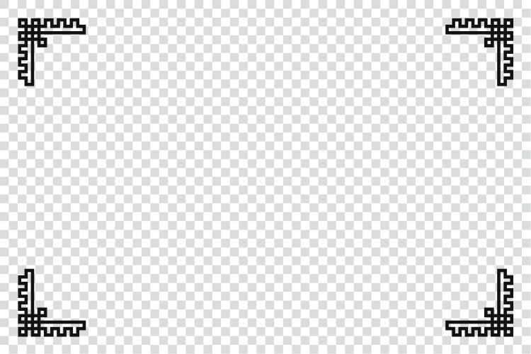 Asian Geometric Border Royalty Free Vector Image