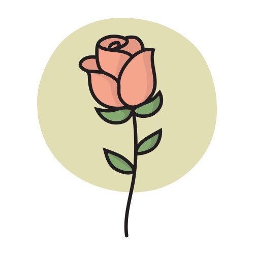 Pink Rose Flower Icon – Royalty-Free Vector | VectorStock