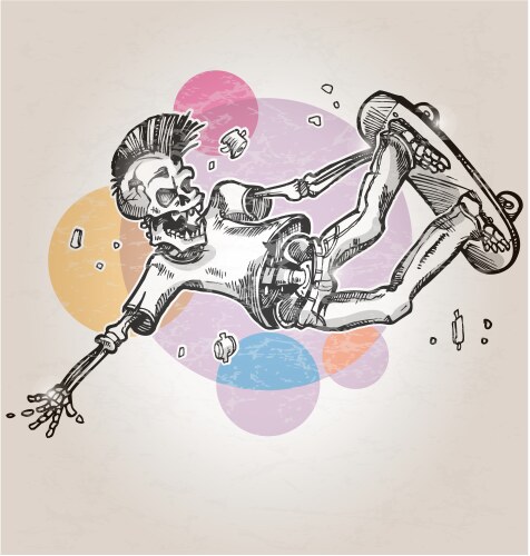 Punk skull Royalty Free Vector Image - VectorStock