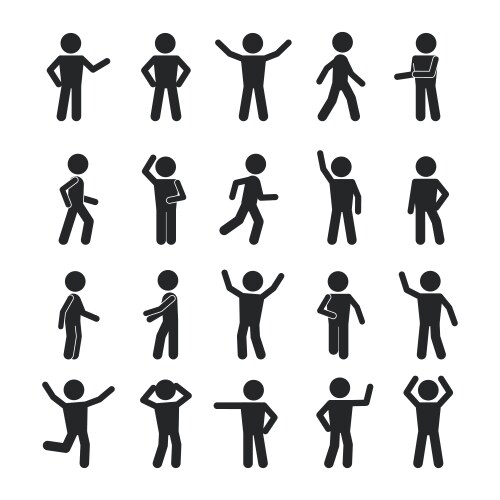 Walking Stick Figure Vector Images (over 2,200)