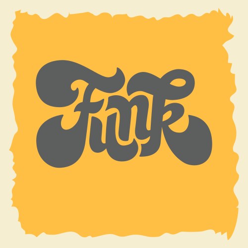 Funk music lettering type design image Royalty Free Vector