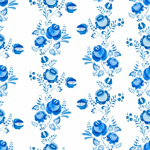 Russian gzhel pattern Royalty Free Vector Image