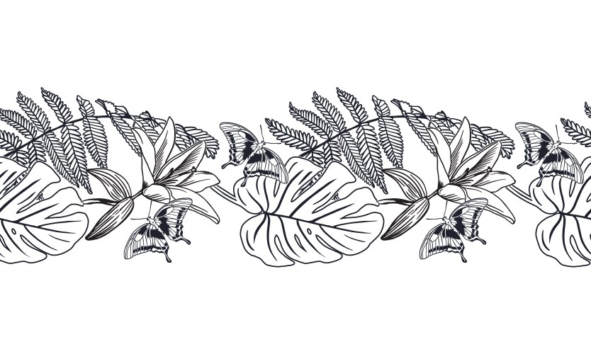 Monstera Border Vector Images (over 3,000)