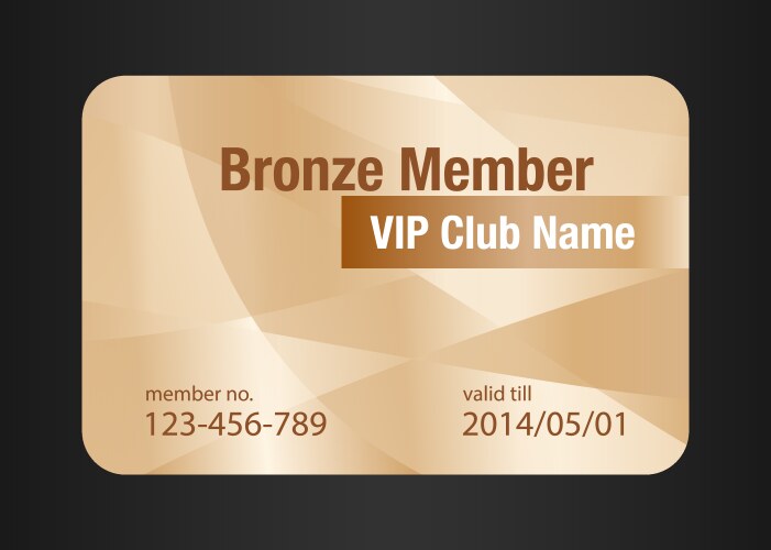 Gold member card Royalty Free Vector Image - VectorStock