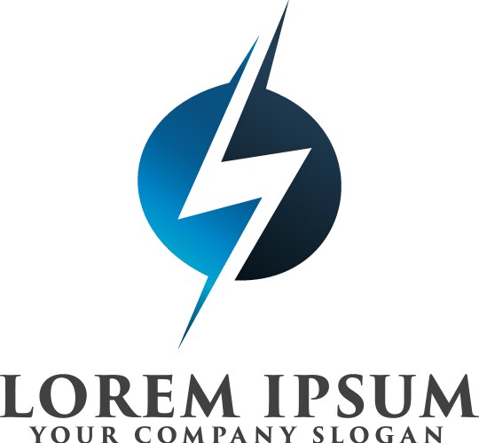 Electrical logo design Royalty Free Vector Image