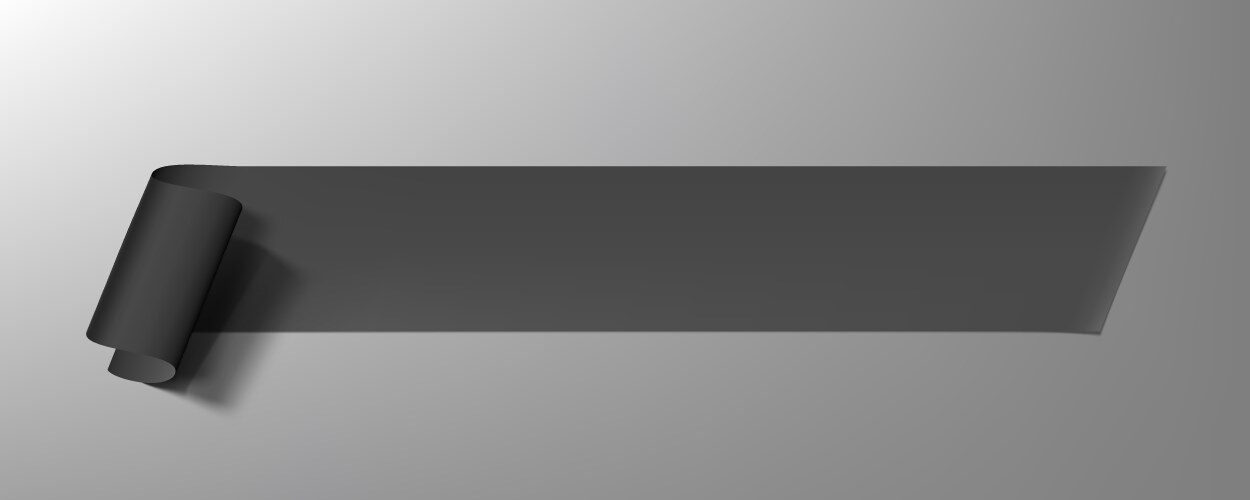 3d white paper ribbon banner with shadow Vector Image