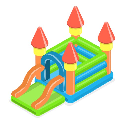 Bouncy castle icon jumping toy for leisure Vector Image